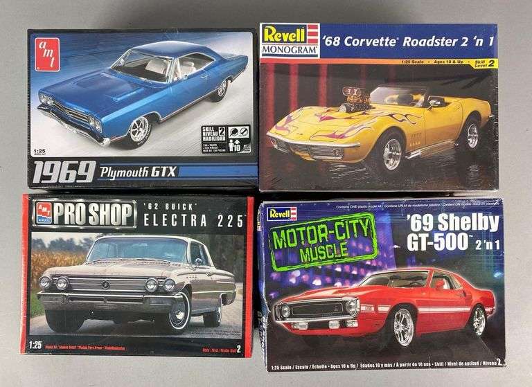 Group of 4 1960s Muscle Car Plastic Model Kits - Matthew Bullock ...