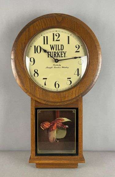 1981 Wild Turkey Bourbon Whiskey Advertising Wall Clock - Matthew ...