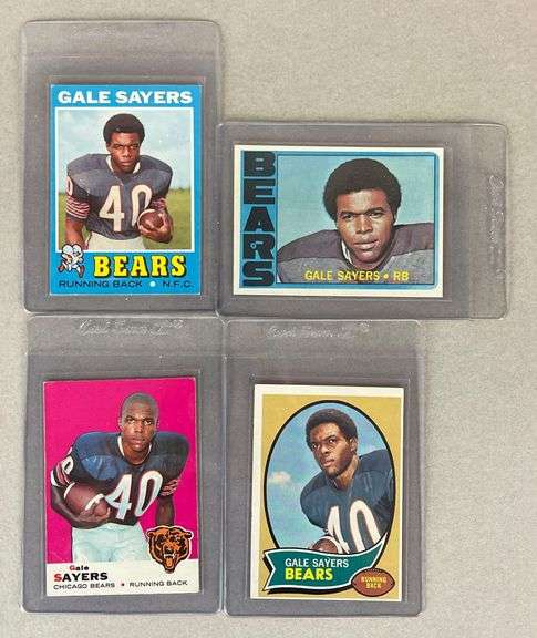 4 - 1969 - 71 Topps Gale Sayers Cards - Matthew Bullock Auctioneers