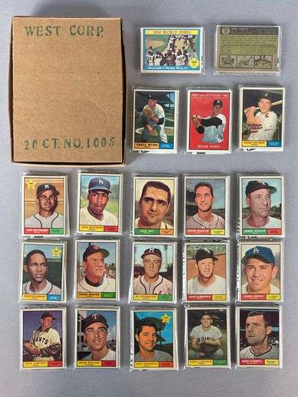 1961 Topps Baseball West Corps Cello Fun Pack Vending Box of 20 with ...