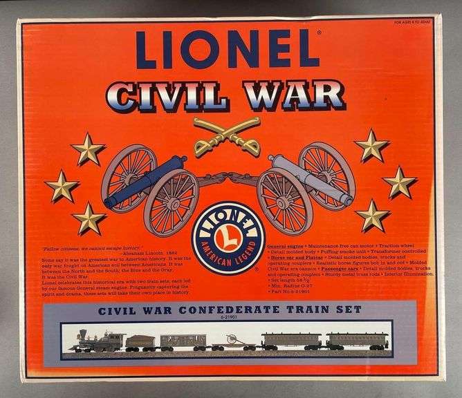 Lionel O Scale Civil War Confederate Train Set - Matthew Bullock ...