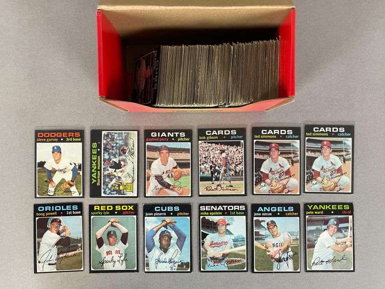 250+ 1971 Topps Baseball Cards with HOFs, Rookies, and High Numbers ...