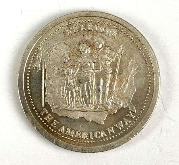 1986 Johnson Matthey Freedom the American Way 1 oz .999 Fine Silver ...