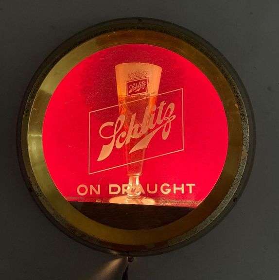 1960 Schlitz on Draught Light-Up Advertising Sign - Matthew Bullock ...