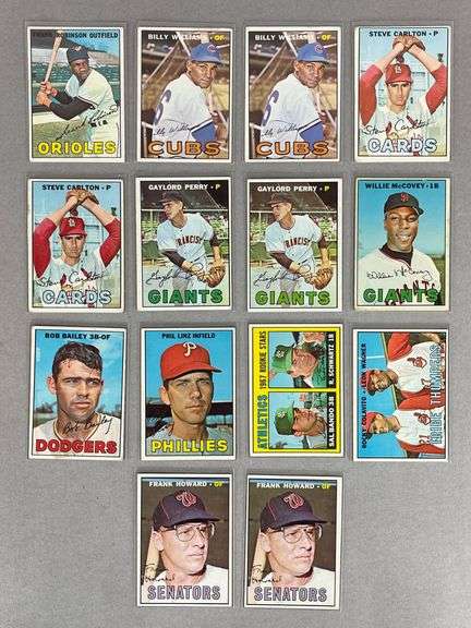 15 - 1967 Topps Baseball Cards with HOFs and Rookies - Matthew Bullock ...