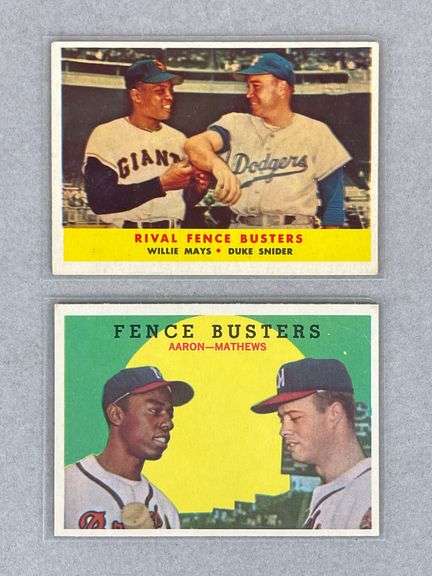 1958 and 59 Topps Fence Busters Cards - Matthew Bullock Auctioneers