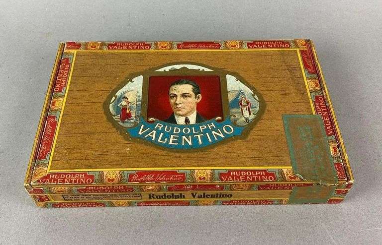 Vintage Rudolph Valentino Cigar Box - Matthew Bullock Auctioneers