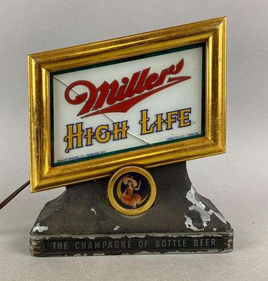 Vintage Miller High Life Light Up Advertising Sign - Matthew Bullock ...