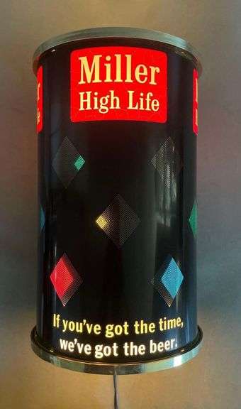 Vintage Miller High Life Beer Heat Motion Light-Up Advertising Sign ...