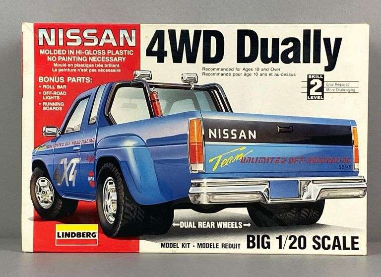 Lindberg Nissan 4WD Dually Plastic Model Kit - Matthew Bullock Auctioneers