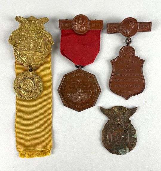 Group of Antique GAR Encampment Iowa Delegate Badges - Matthew Bullock ...