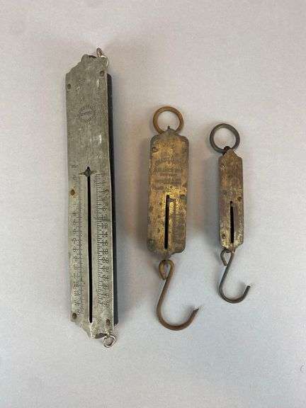 Group of 3 Antique Spring Balance Scales - Matthew Bullock Auctioneers
