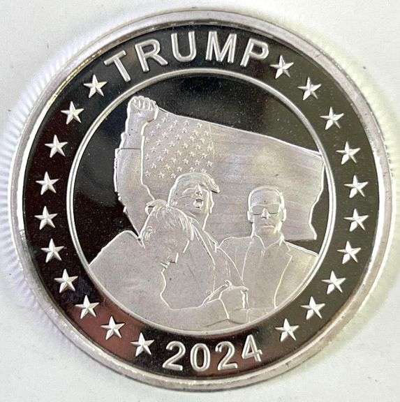2024 Donald Trump Victory Flag 1 oz .999 Fine Silver Round - Matthew ...
