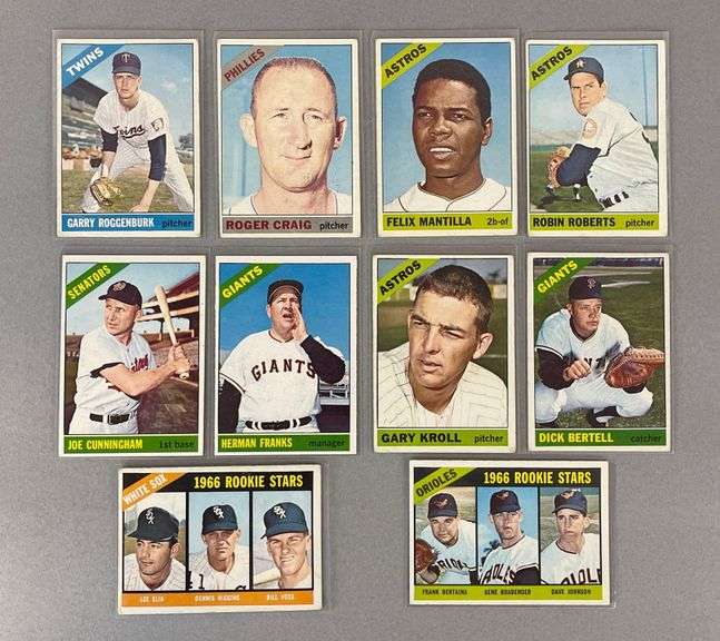 10 - 1966 Topps Baseball with High Numbers with HOF - Matthew Bullock ...