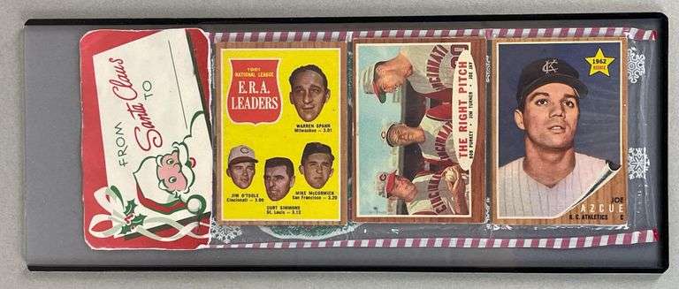 1962 Topps Baseball Christmas Rack Pack - Matthew Bullock Auctioneers