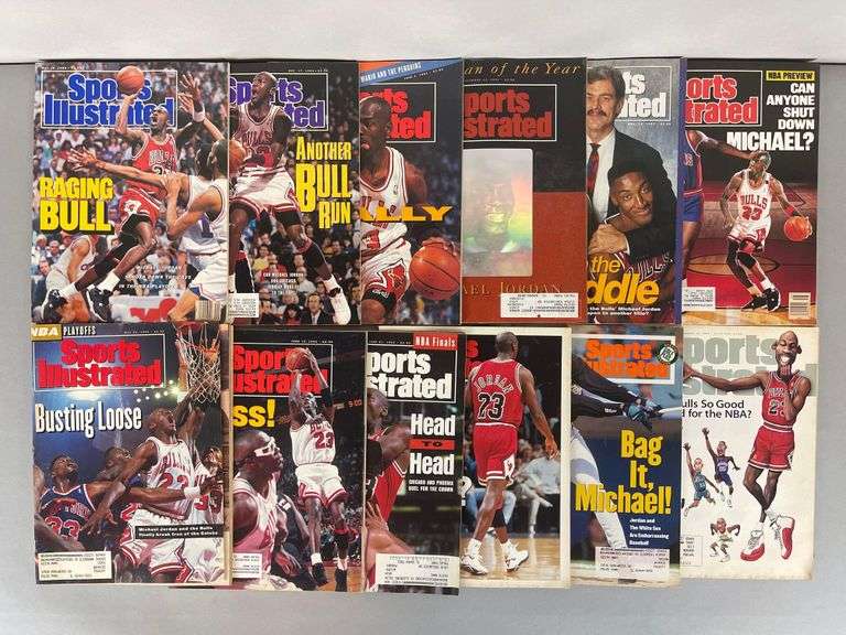 12 - 1980s - 90 Sports Illustrated Michael Jordan Magazines - Matthew ...