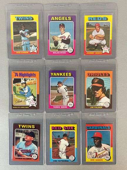 9 - 1975 Topps Baseball HOFs Cards - Matthew Bullock Auctioneers