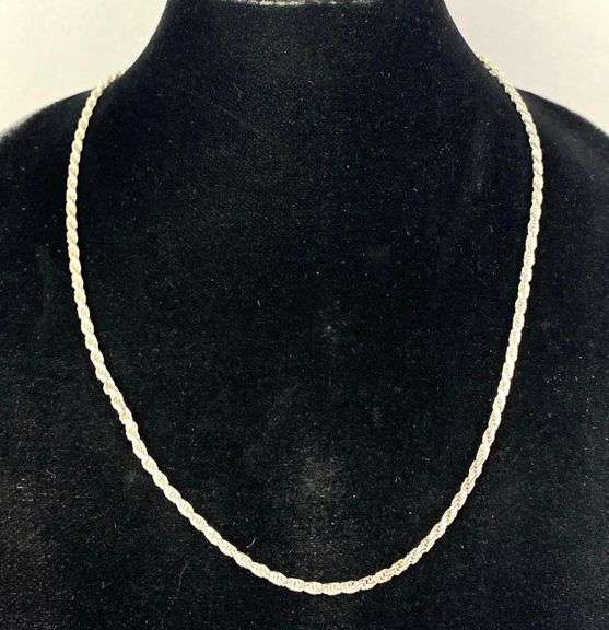 Signed Italy Rope Chain .925 Sterling Silver Necklace - Matthew Bullock ...