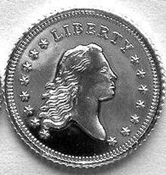 1 GRAM .999 Fine Silver Flowing Hair Dollar - Matthew Bullock Auctioneers
