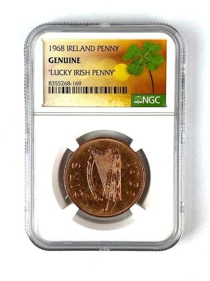 1968 Irish Penny NGC Genuine - Matthew Bullock Auctioneers