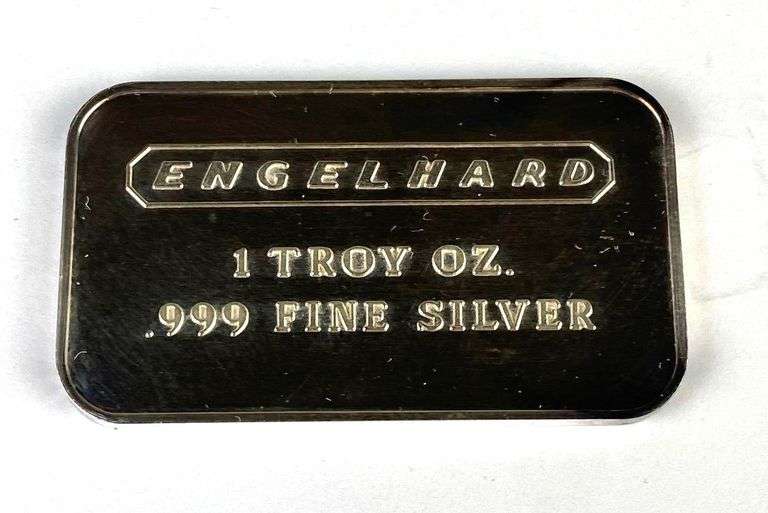 Extremely RARE Robert Warner Engelhard 1 oz .999 Silver Ingot/Bar ...