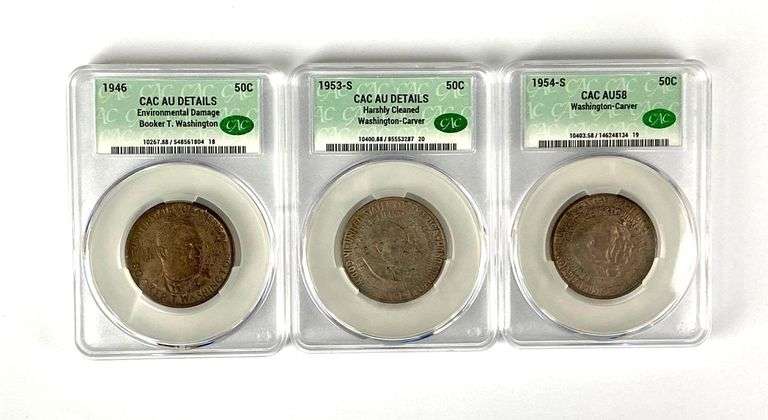 Group of 3 Graded CAC Graded Commemorative Half Dollars - Matthew ...