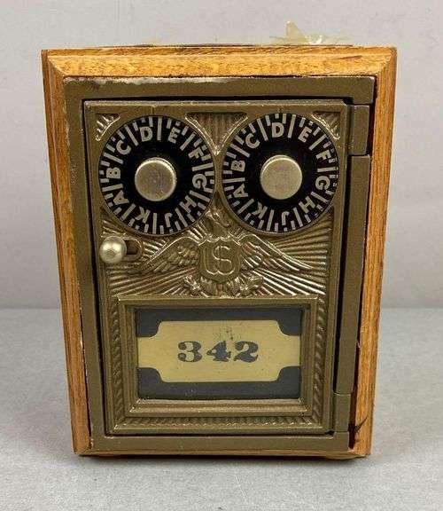 Reproduction Post Office Box Door Federal Eagle Coin Bank - Matthew ...