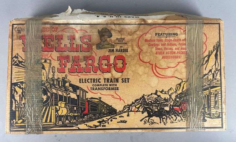 Vintage Louis Marx Wells Fargo Western Electric Train Set - Matthew ...