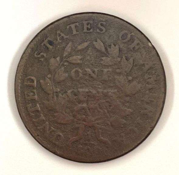 1802 US Liberty Draped Bust One Cent Coin - Matthew Bullock Auctioneers