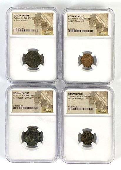 Group of 4 NGC Ancients Roman Empire Era Coins - Matthew Bullock ...