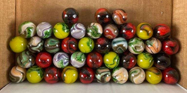 Group of 40 Glass Marbles - Matthew Bullock Auctioneers