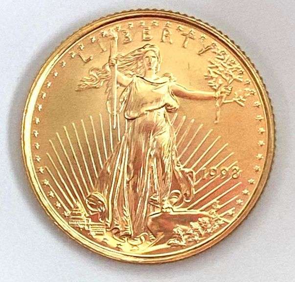 1999 $5 US Gold Eagle 1/10oz .999 Fine Gold Coin - Matthew Bullock ...