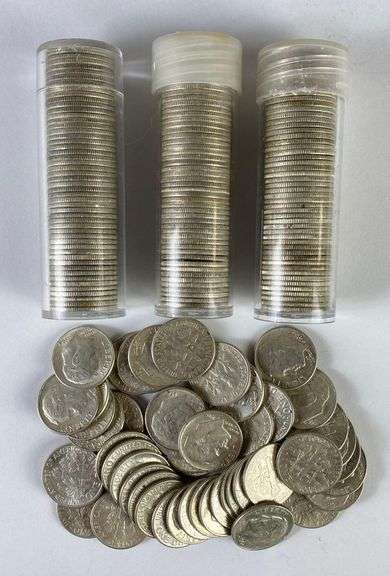 Group of 200 US Roosevelt Silver Dimes - Matthew Bullock Auctioneers