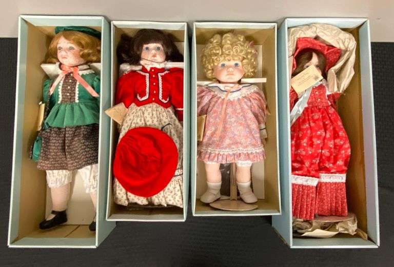 Group of 4 Betty Jane Carter Porcelain Dolls - Matthew Bullock Auctioneers