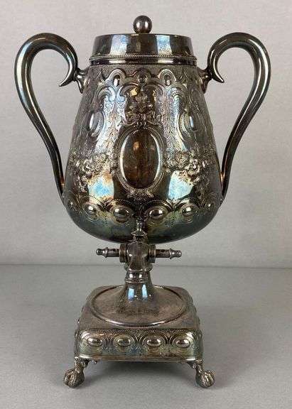 Antique Shiefield Mappin and Webb Silverplate Samovar/Tea Urn - Matthew ...
