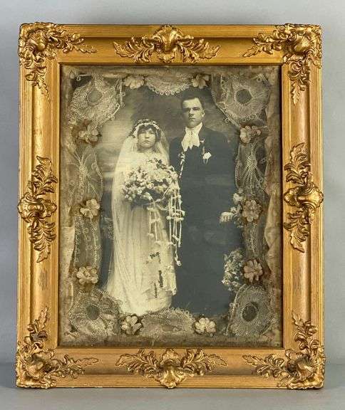 Antique Wedding Day Shadow Box With Gilt Frame - Matthew Bullock ...