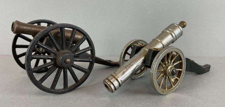 Group of 2 Die-Cast Metal Cannons - Matthew Bullock Auctioneers