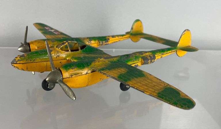 Vintage Hubley P-38 Pressed Steel Fighter Plane - Matthew Bullock ...