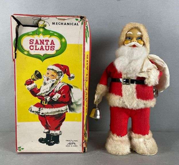 Vintage Alps Wind-Up Mechanical Santa Claus - Matthew Bullock Auctioneers