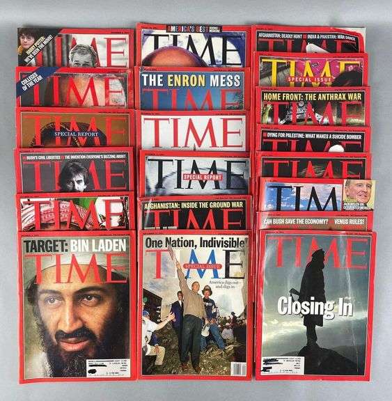 Group of 2001/02 Time Magazines - Matthew Bullock Auctioneers
