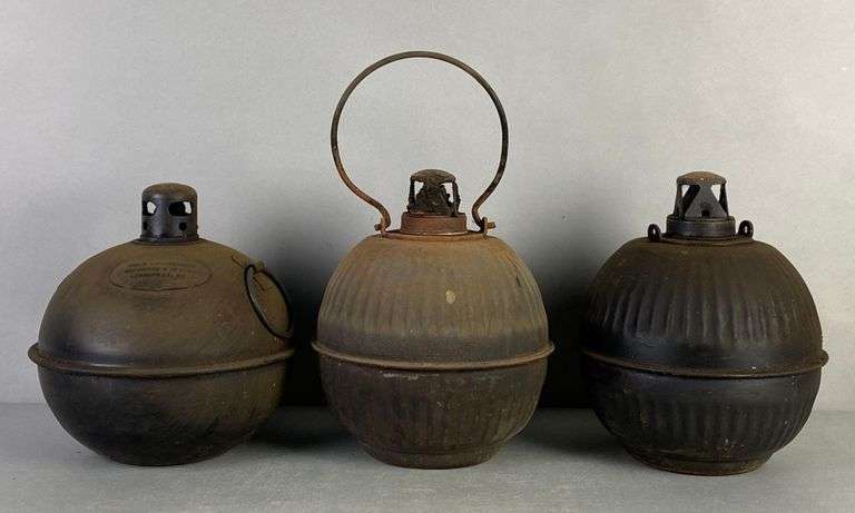 Group of 3 Highway Torch Smudge Pots - Matthew Bullock Auctioneers