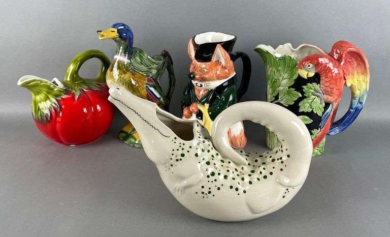 Group of Ceramic Animal Pitchers - Matthew Bullock Auctioneers