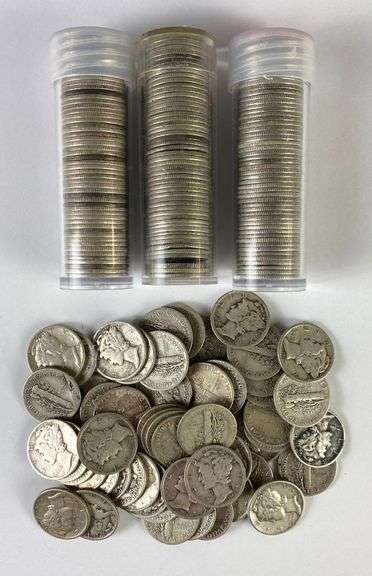 Group of 200 US Mercury and Roosevelt Silver Dimes - Matthew Bullock ...