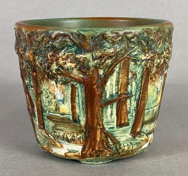 Weller Woodland Forest Pottery Jardiniere - Matthew Bullock Auctioneers