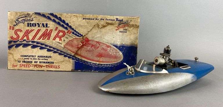 Vintage Spirtfires Royal Skim-R Toy Boat with Original Box - Matthew ...