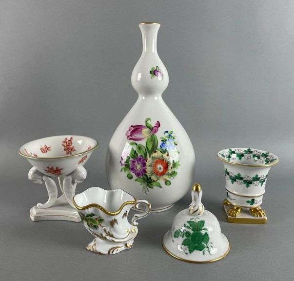 Group of Herend Hungary Hand-Painted Porcelain Items - Matthew Bullock ...