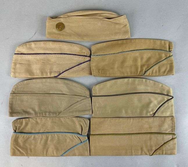 Group of 7 Vintage U.S. Army Garrison Caps - Matthew Bullock Auctioneers