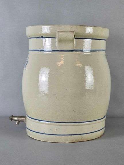 Antique 6 Gallon Red Wing Union Stoneware Co. Water Cooler with Spigot ...