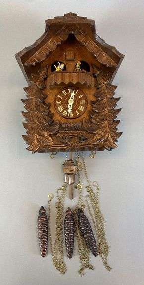 Edelweiss The Happy Wanderer Hand Carved Wood Cuckoo Clock - Matthew ...
