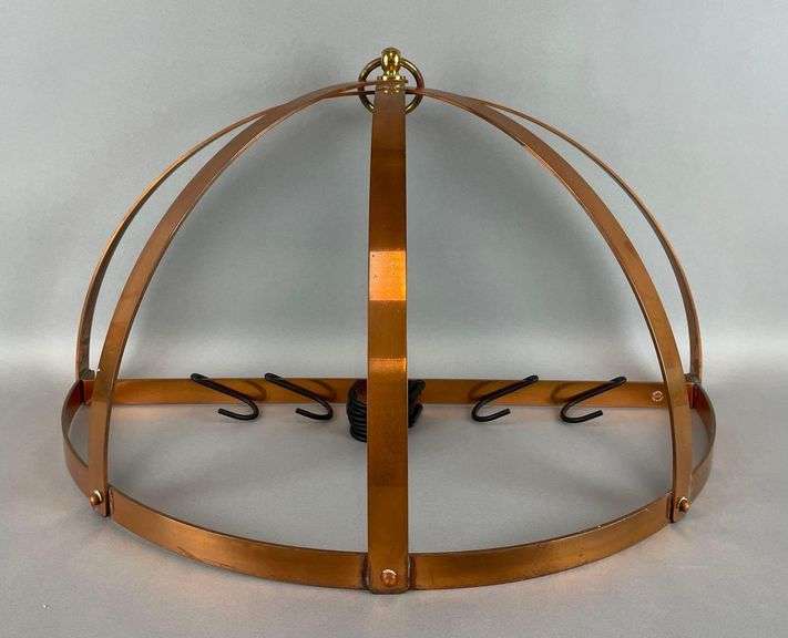 Ville Dieu Copper Half Round Pot Rack - Matthew Bullock Auctioneers